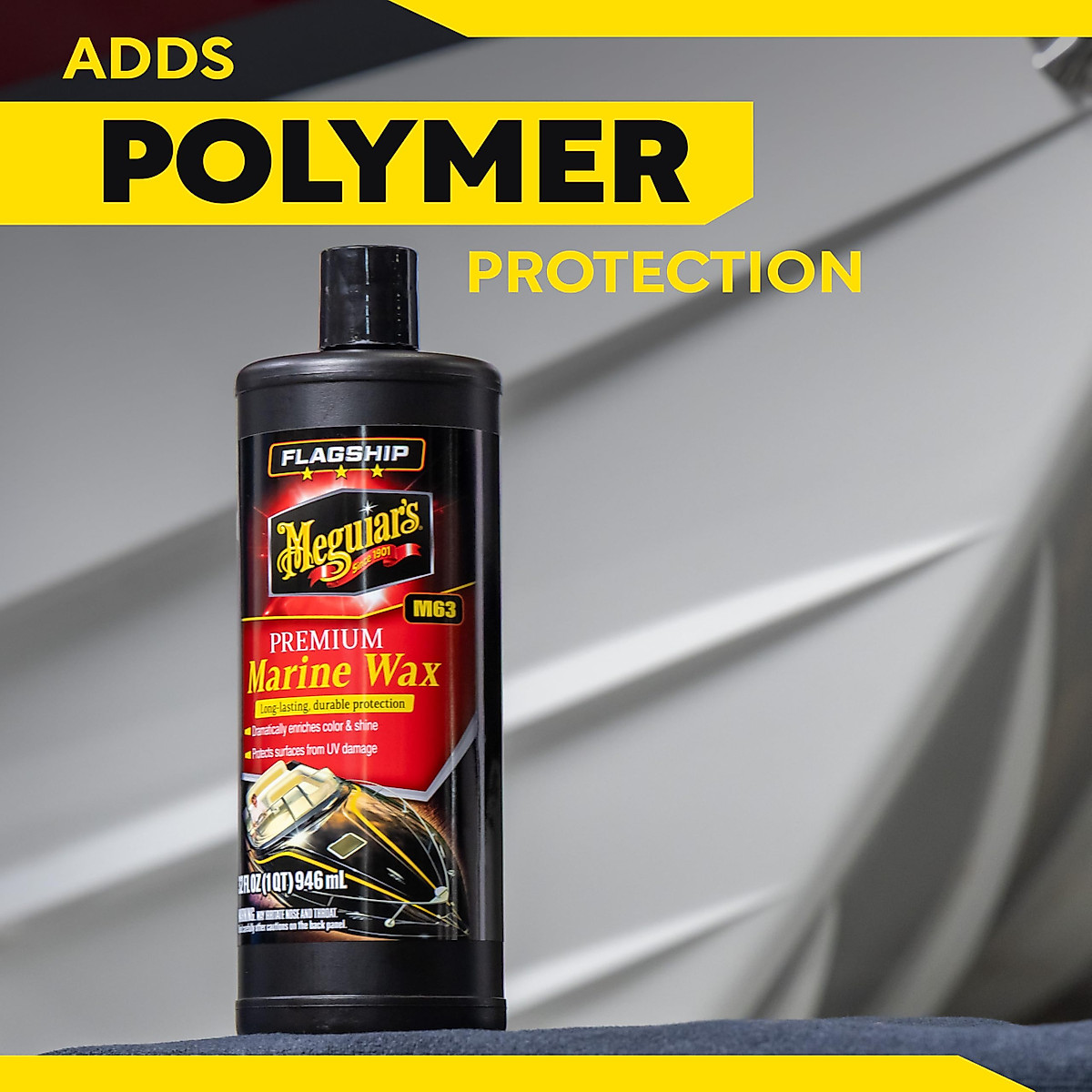 Meguiar's Flagship Premium Marine Wax, Boat Polish and Oxidation Remover - 32 Oz Bottle