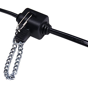 Limoss 11.6 Feet 2 pin Power Supply Extension Cord Replacement with Lock Out Safety Key for Lift Chairs Power Recliners