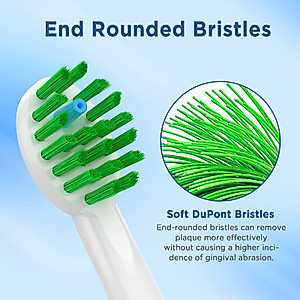 Replacement Toothbrush Heads for Water Pik Sonic Fusion (SF-01 / SF-02 / SF-03 / SF-04), Compact, with Covers, 3 Count, White