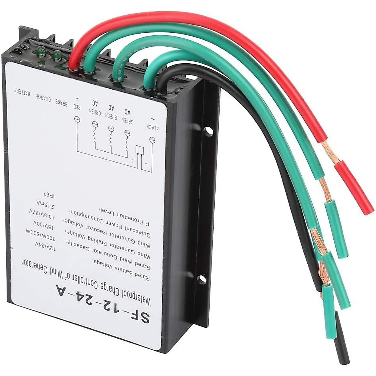 Wind Controller,12V/24V 300W/600W Waterproof Wind Turbine Generator Controller Regulator