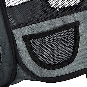 Amazon Basics Portable Soft Pet Dog Travel Playpen, Large (45 x 45 x 24 Inches), Grey