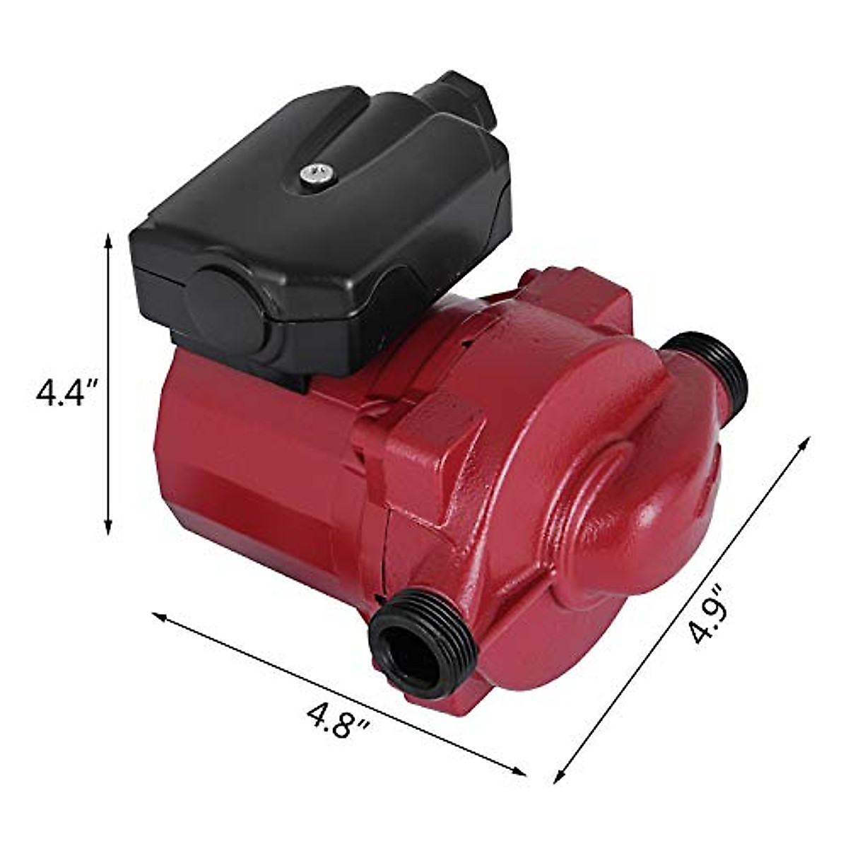 Happybuy Recirculating Pump, 93W 110V Water Circulator Circulating Pump NPT 3/4" w/Brass Fittings, 3-speed Control Recirculation 9.5 Gpm RS15-6 for Electric Water Heater System