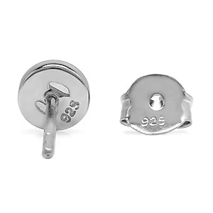 Silvershake 4mm Petite Genuine Round Shape Arizona American Turquoise 925 Sterling Silver Stud Earrings Jewelry for Women and Second or Third Hole