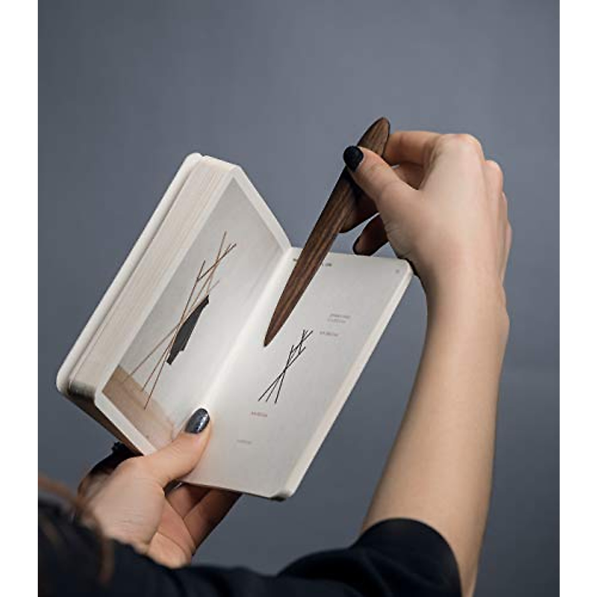 TILISMA Wooden Letter Opener and Bookmark for Men and Women - Handmade Walnut Envelope Opener Knife - 2 in 1 Office Gifts for Boss, Coworkers - Cool Book Accessories Gifts for Book Lovers and Readers