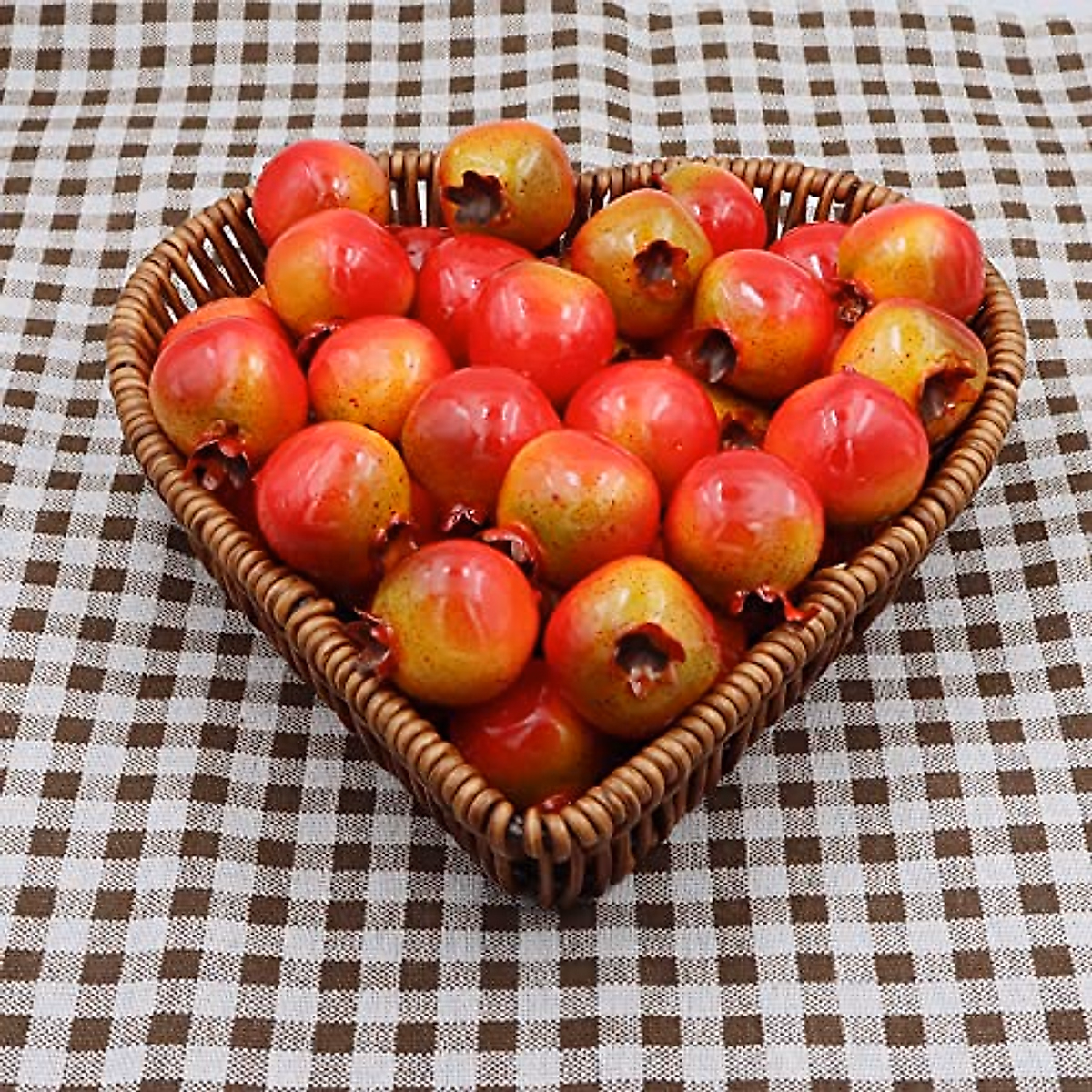 WJboand 30pcs Fake Pomegranet Mini Fruit Artificial Decoration Festival Display Cabinet Display Decoration Photography Props Themed Party Wedding Tabletop Office Realistic