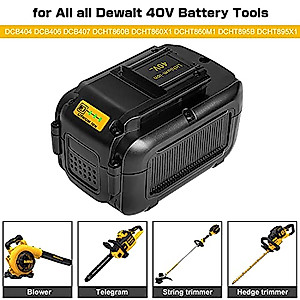 40V 7500mAh Replacement Battery DCB404 DCB406 DCB407 DCB114, Lithium Ion Premium Battery Compatible with Dewalt All 40V MAX Tools