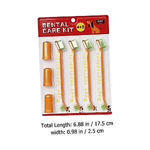 Hohopeti 1 Set Pet Toothbrush Pet Dental Brush Toothbrushes for Dogs Dog Dental Care Kit Cat Toothbrush Cat Finger Toothbrush Cat Teeth Toothbrush Dog Toothbrush Pp Oral Care Clean