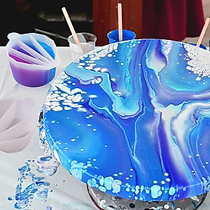 LET'S RESIN Silicone Split Cups,4Pcs Thicken&Rusable Resin Mixing Cups with 2-5Channels,Dividers Paint Pouring Supplies,Fluid Art for Resin Crafts,Acrylic Paint Pouring,Drawing