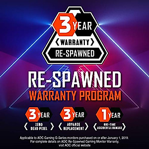 AOC Limited Edition G2490VXS 24" class Frameless Gaming Monitor with Silver Stand, FHD 1920x1080, 1ms 144Hz, FreeSync Premium, 126% sRGB / 93% DCI-P3, 3Yr Re-Spawned zero dead pixels Black