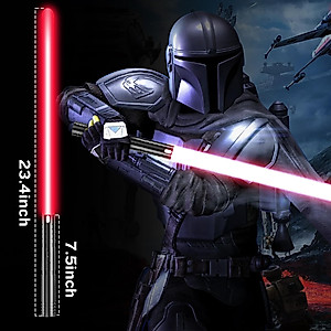 Lightsaber, Lightsabers with FX Sound Motion Sensitive, RGB 15 Colors Light Sabers with on-off Control, Real Dueling Light Saber Sword Toy for Kids, Halloween Xmas Gift, Galaxy War Party, Cosplay, 1PC