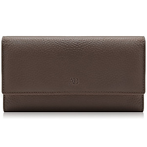 Access Denied Trifold Clutch RFID Wallets For Women - Large Capacity Womens Wallet Coin Pouch Leather Organizer With Checkbook Cover Gifts For Women