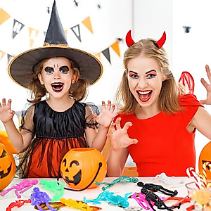 DIYASY Stretchy Skeletons Toys, 50 Pack Halloween Party Favors for Kids Stretchy Skull Bulk Set Boys Girls Prizes Gifts Goodies Goody Bag Fillers