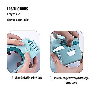 RISETEX Shoe Slots Organizer 12 Pack,Adjustable Shoe Stacker Space Saver, Double Deck Shoe Rack Holder Shoe Stack for Closet Organization,organizadores de zapatos,White (12, White)