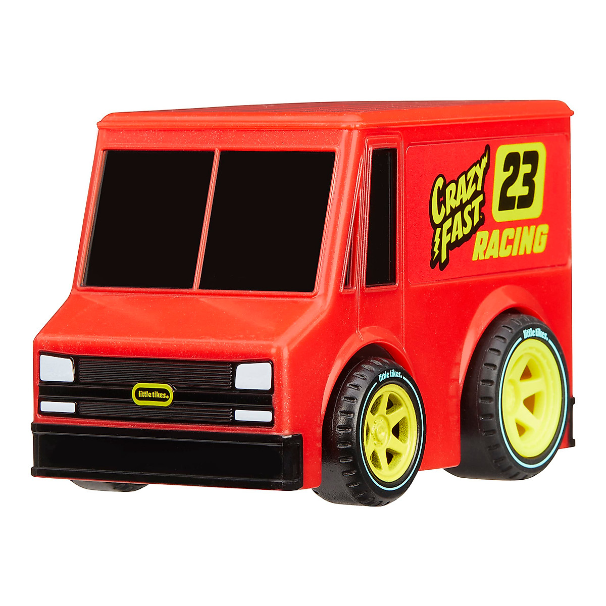 Little Tikes Crazy Fast Cars 2-Pack Race Chasers, Race Car Themed Pullback Toy Vehicles Goes up to 50 ft