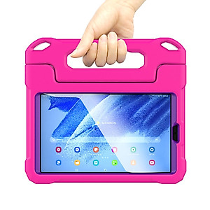 MAISON Kids Case for Samsung Galaxy Tab A9 8.7-inch 2023 SM-X110/X115/X117 & Galaxy Tab A7 Lite 8.7-inch 2021 T220/T225/T227 Shockproof, Built-in Screen Protector Stand Tablet Cover (Hot Pink)