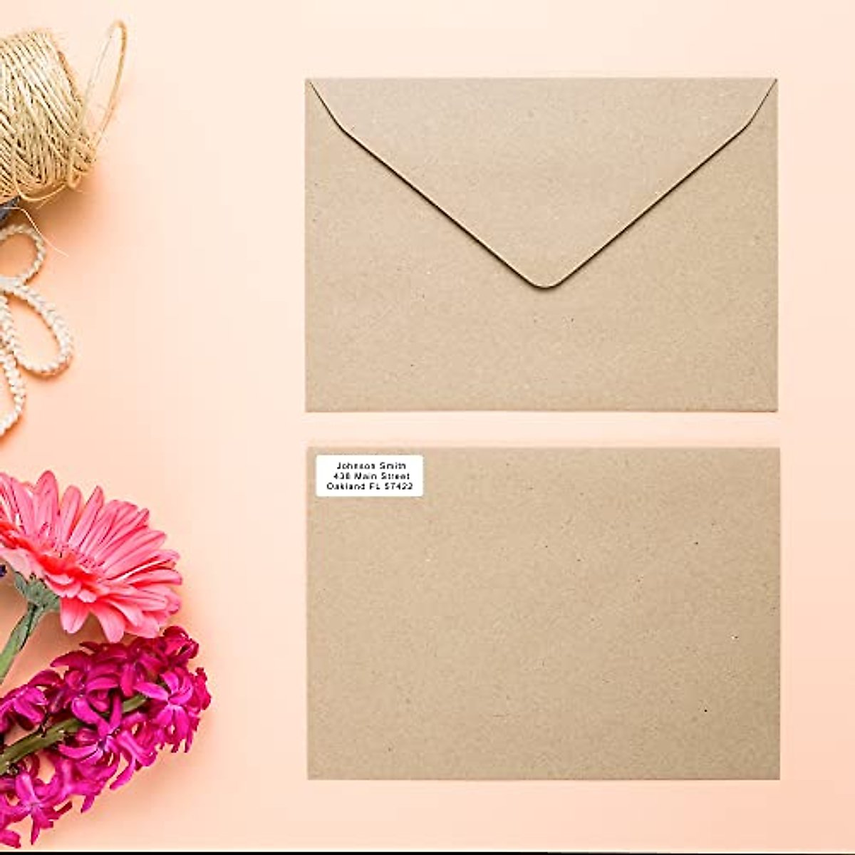 Return Address Labels Personalized Stickers – 150 Personalized Address Labels Self Adhesive, Simple Flat Sheet Return Address Stickers for Envelopes, Quality Custom Address Labels, White Return Label