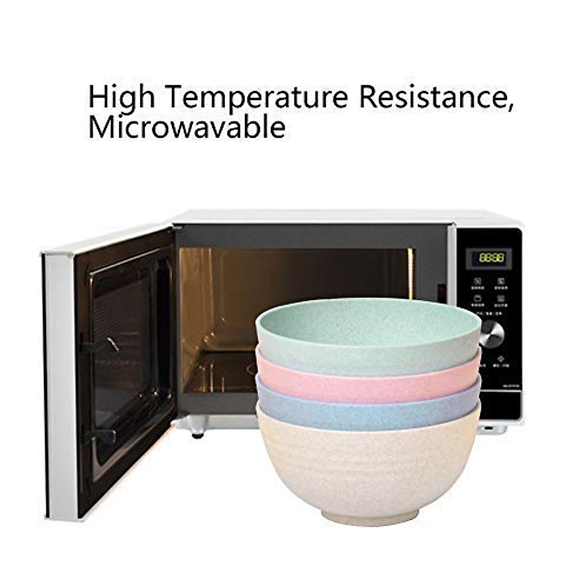 Shopwithgreen Unbreakable Wheat Straw Plates, Bowls, Cups Set, Microwave & Dishwasher Safe