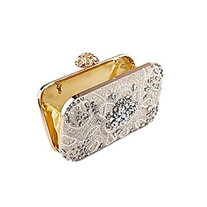 Diamante Crystal Prom Cocktail Party Wedding Engagement Evening Bag Purse Clutch Pouch