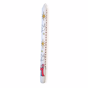 Alison Gardiner Festive Advent Candle - Wax Christmas Candle in Three Wise Men Design - Unscented Countdown Candle with 12 Hours Burn Time - Made in England