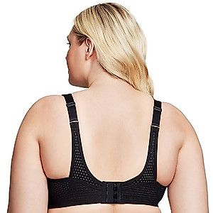 Full Figure Plus Size No-Bounce Camisole Elite Sports Bra Wirefree #1067 Black