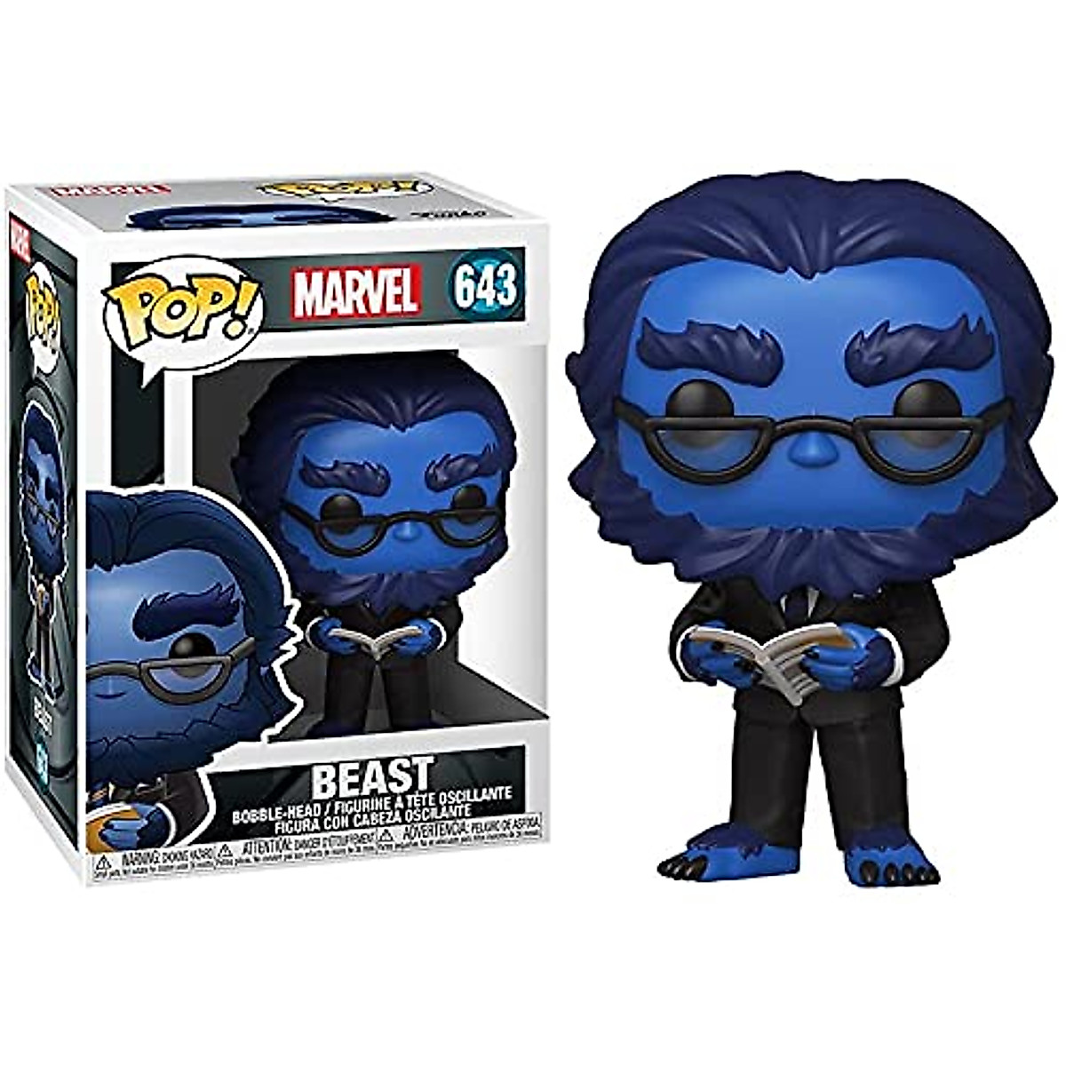 POP Marvel: X-Men 20th Anniversary - Beast Funko Pop! Vinyl Figure (Bundled with Compatible Pop Box Protector Case) Multicolor 3.75 inches