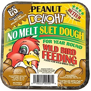 C&S Peanut Delight No Melt Suet Dough 11.75 Ounces, 8 Pack