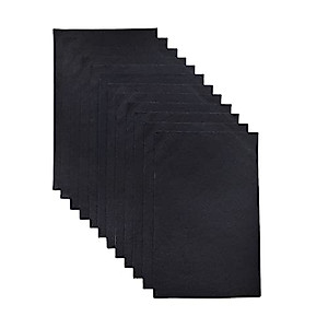 Jtnohx Self Adhesive Felt Sheets, 12 Pieces Black Sticky Felt, 8"x12" Soft Felt Sheets with Adhesive Backing for Sewing DIY Crafts (Black)