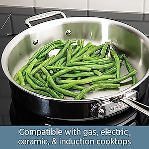 All-Clad D3 3-Ply Stainless Steel Cookware Set 10 Piece Induction Oven Broil Safe 600F Pots and Pans