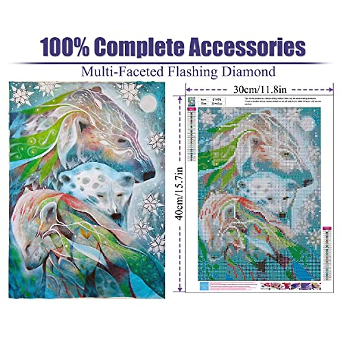 ICECHEN Art Leopard Diamond Painting Kits - 5D Diamond Art Kits Full Drill Diamond Painting Kits for Adults Kids Beginner, Diamonds Dots Arts and Crafts for Adults HomeWall Decor 12X16 inch