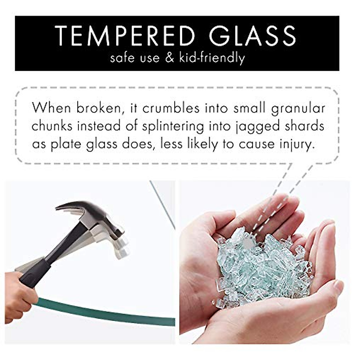 KES Glass Corner Shelf Bathroom Shelf Tempered Glass with Rail SUS 304 Stainless Steel Floating Wall Mount Bracket Matte Black, BGS2101A-BK