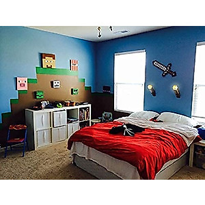 PKD Pixels Brownstone Torch Light for Mounts to The Wall or Hand Held USB Rechargeable 11 Inch LED For Bedroom Living Room Play Room Decoration Perfect for Gamers Costume Cosplay Role Play