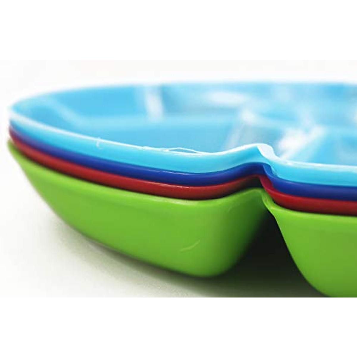 4 Black Duck Chip N Dip Hard Plastic 12-Inch Round 7-Section Serving Trays! Assorted Colors