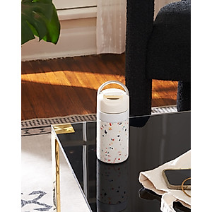 W&P Porter Drink Through Lid for Insulated Water Bottles, Leak-Proof, Carrying Handle, BPA Free, Cream