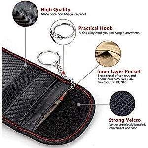 Faraday Pouch for car Keys,2 Pack Faraday Bag | Car Key Signal Blocking Pouch | Keyless Entry Car Keys Case | RFID Blocker Bag for Car Security | Anti-Theft Remote Entry Keyless protector