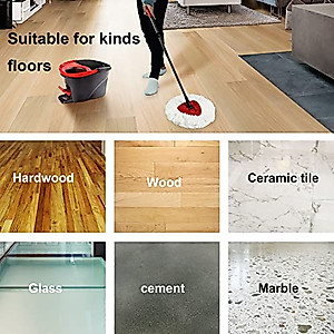 [3 Pack] Mop Replace Heads, Spin Mop Refill Heads Replacements Compatible with O Cedar 1-Tank System- Easy to Replace, Microfiber, Machine Washable