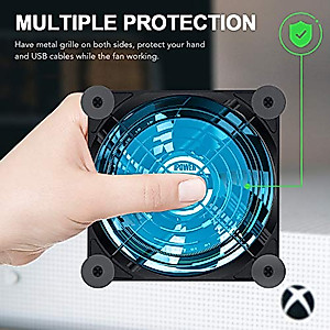 iPower Silent Dual 120mm USB Fan with Speed Controller for Indoor Plant Stand Shelf Ventilation Circulate Air