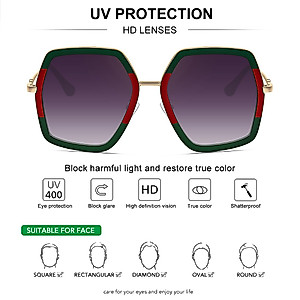 WOWSUN Oversized Big Fashion Sunglasses for Women Irregular Large Shades UV Protection
