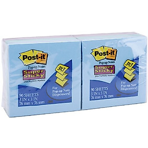 Post-it Pop-up Notes Super Sticky Pop-up Recycled Notes in Tropic Breeze Colors