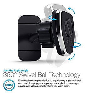 Naztech MagBuddy Anywhere Cell Phone/Tablet Holder Mount [Hands Free] Compatible for iPhone 14/13/12/Pro/ProMax,Galaxy S23/S22/S21 & More [Black]14052