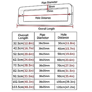 SUCHETA Barn Black Modern Door Handle,Stainless Steel Gate Handle for Front Glass Door and Sliding Shower Door,Back to Back Installation,9 Sizes (Size: 30cm x 32.5cm)