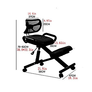 Kneeling Chairs Posture Helps Prevent Coccyx Pain Ergonomic with Handle Cushions Designed Posture with an Angled Office Seat Helps Prevent Coccyx Pain