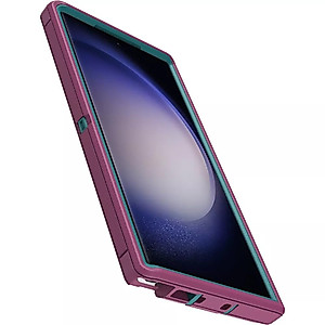 OtterBox Galaxy S23 Ultra Defender Series Case - Canyon Sun (Pink), Rugged & Durable, with Port Protection, Includes Holster Clip Kickstand