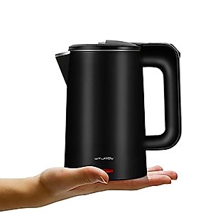 0.8L Electric Kettle Stainless Steel, 800 Watts Small Electric Kettle Fast Boil Auto Shut-off, Portable Water Boiler for Small Kitchen, Business Trip and More