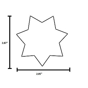 7 Point Star Recessed Badge Bifold WALLET, Genuine Leather Badge 2.87 x 2.85 & ID Holder 2.5 x 4 Credit Card WALLET