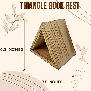 Multi-Functional Triangle Book Holder No Assebmly Required | Convenient Book Stand with Storage Cubby for Organized Reading Experience | Wooden Book Accessory | Perfect Gift for Book Lovers