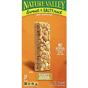 Nature Valley Sweet and Salty Granola Bars, Peanut, 30 Bars, 36 OZ
