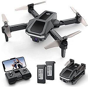Holy Stone Drone for Adults with 1080P HD Camera, HS430 RC Aircraft Quadcopter with WiFi FPV Live Video for Beginners, Circle Fly, Throw to Go, Toys for Adults or Beginners, 2 Batteries 26 Mins, Easy to Fly, Black