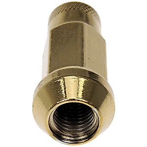 Dorman 713-385K Gold Open End Knurled Wheel Nuts Compatible with Select Models, 20 Pack