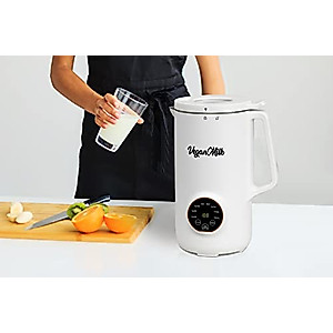 Soy Milk Maker Machine - 8 in 1 Vegan Nut Milk Maker - Nut Milk Machine Works As: Almond Milk Maker, Oat Milk Maker, Soymilk Machine, & Soup Maker Machine. Make Creamy Smoothies- Recipe Book Included