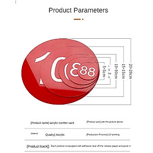 Number Sign, Table Number Sign, Closet Identification, Seat Identification Sign, Acrylic, Round, Waterproof and Sun-Proof (10x10cm,Yellow 01-100(100 pcs))